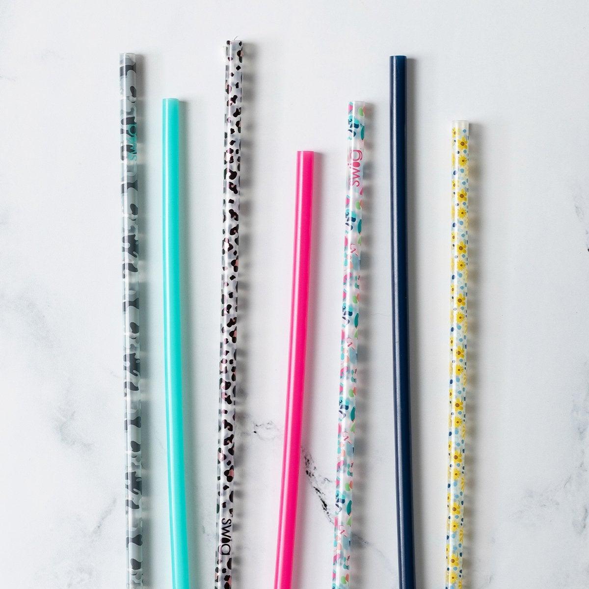 Clear + Aqua Reusable Straw Set