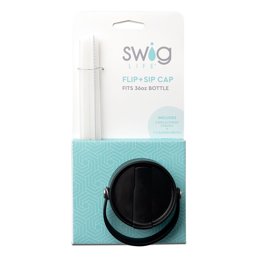 Black Flip + Sip Cap (36oz Bottle) - Swig Life Wholesale